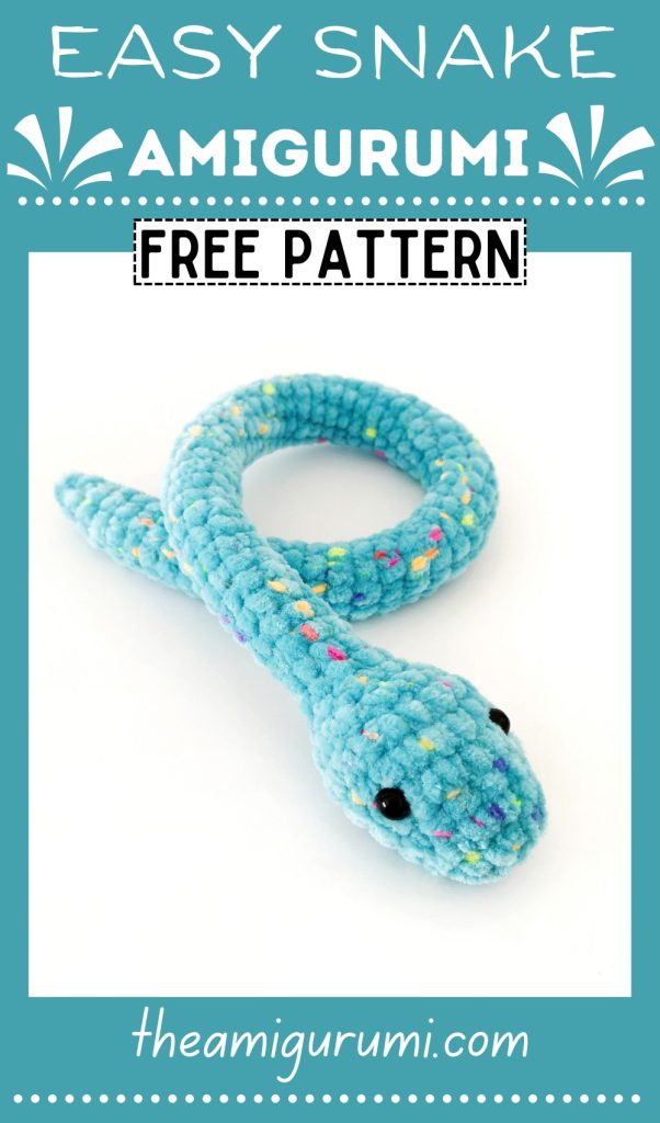 Easy Crochet Snake Amigurumi Pattern Free - The Amigurumi